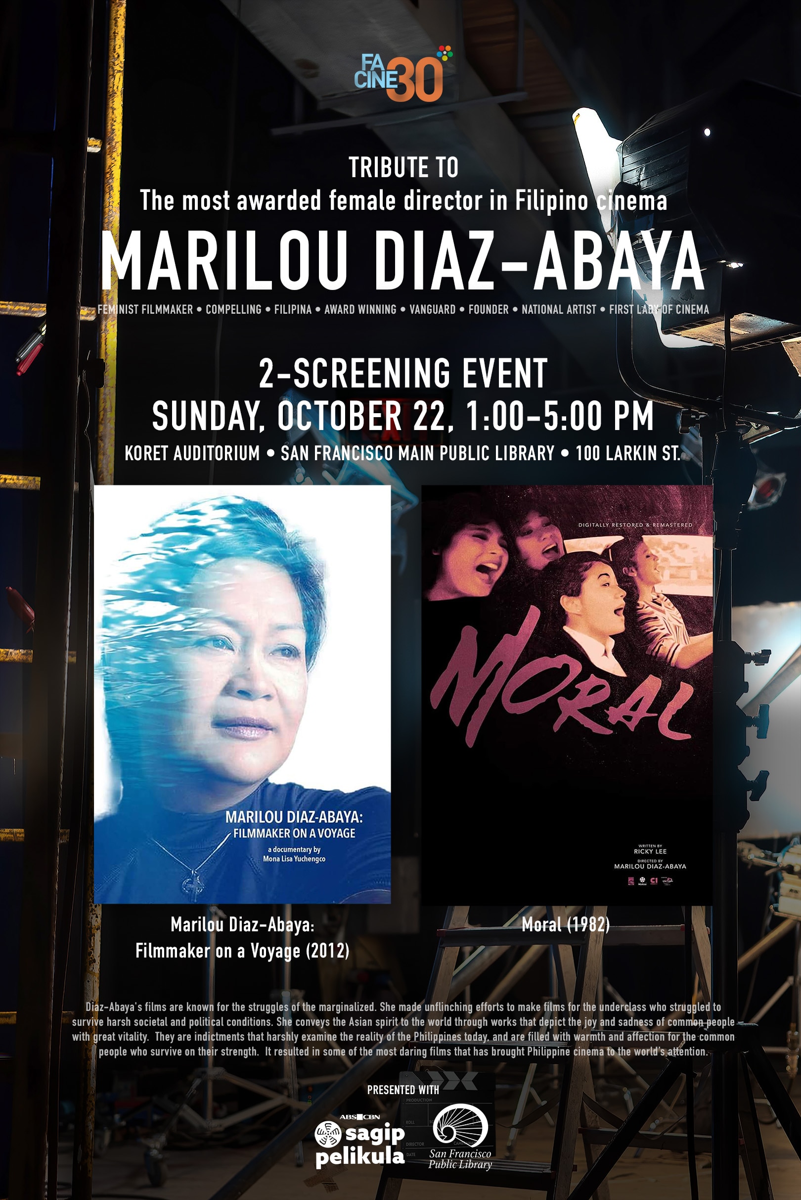 ABS-CBN Sagip Pelikula Celebrates 30 Years of Filipino Arts & Cinema ...