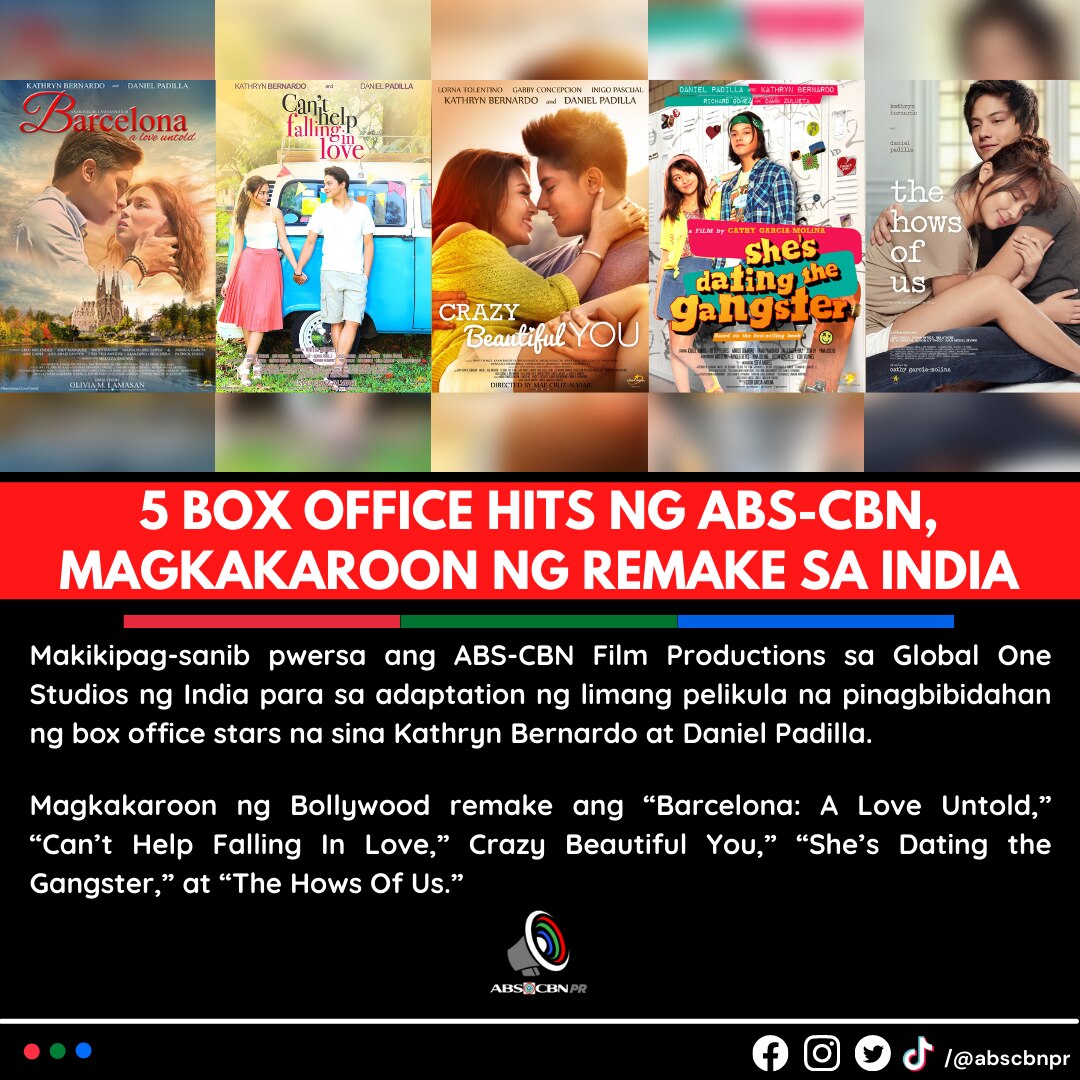 5 box office movies of ABS-CBN Films to be adapted in India