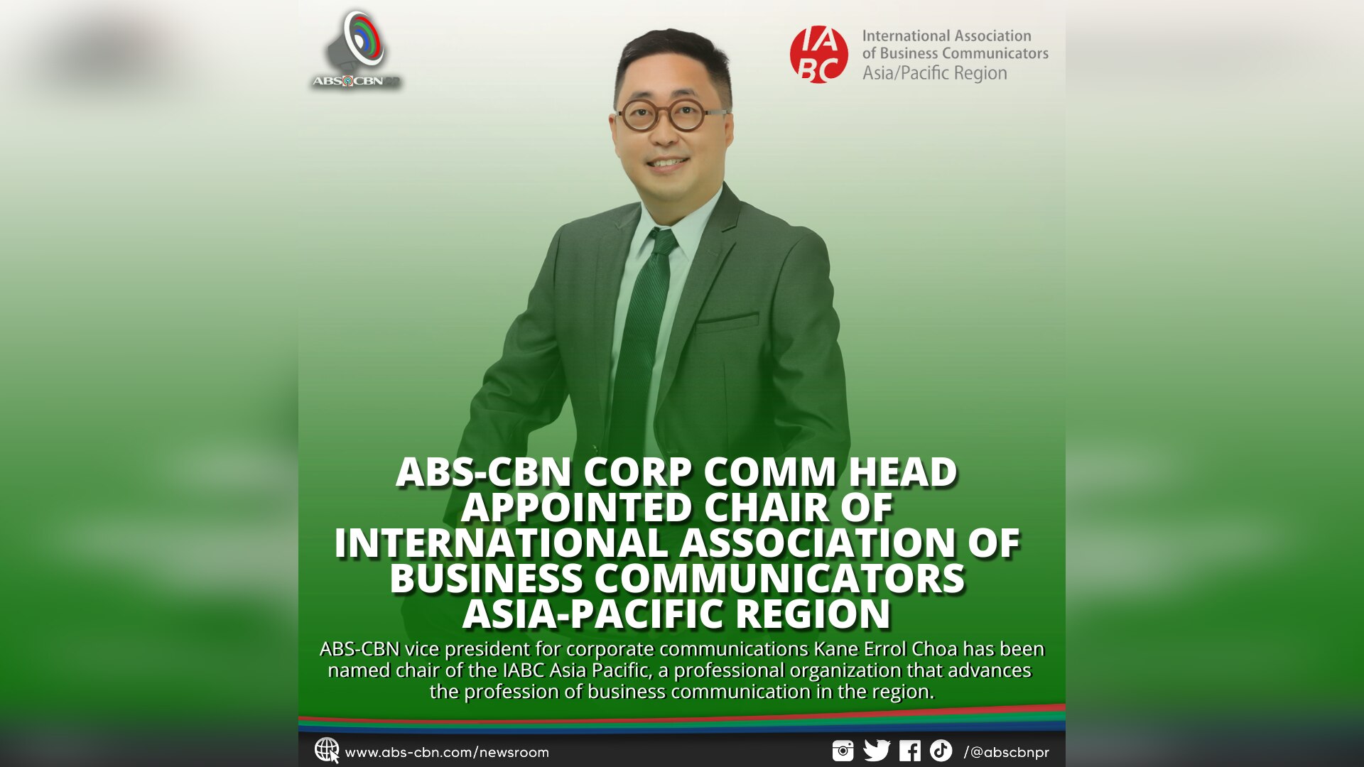 ABS-CBN Corp Comm head, pinangalanan na chair ng International Association of Business ...